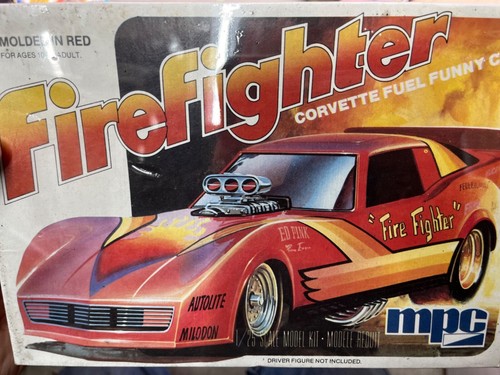 MPC 0702 Fire Fghter Corvette Fuel Funny Car VINTAGE 1/25 McM KIT fs | eBay