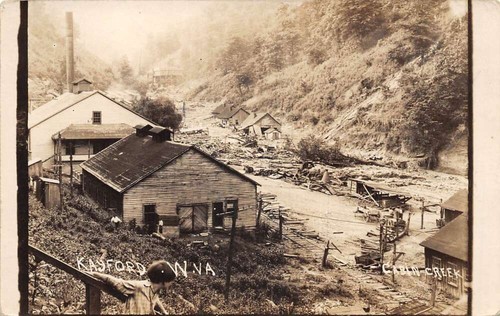 Kayford West Virginia Cabin Creek Birds Eye View Real Photo Postcard ...