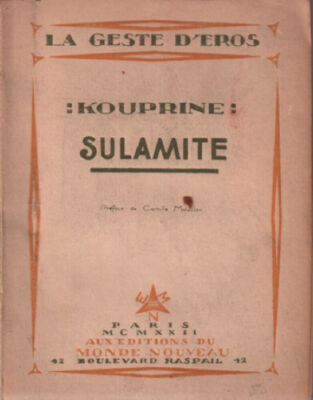 SULAMITE. Roman. Traduit du russe par Marc Semenoff & S. Mandel | eBay