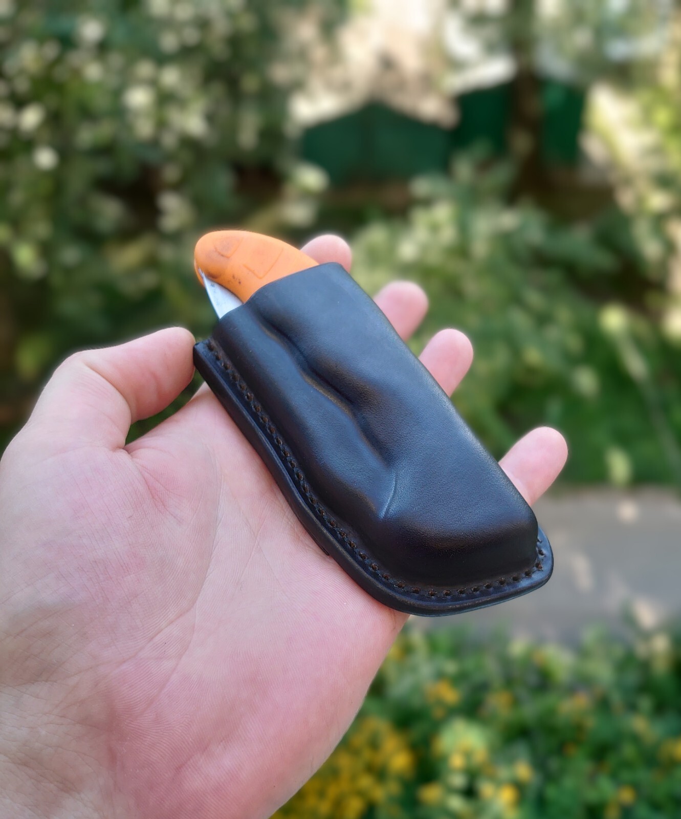 Horizontal leather sheath for Victorinox Hunter Pro One Hand knife not ...