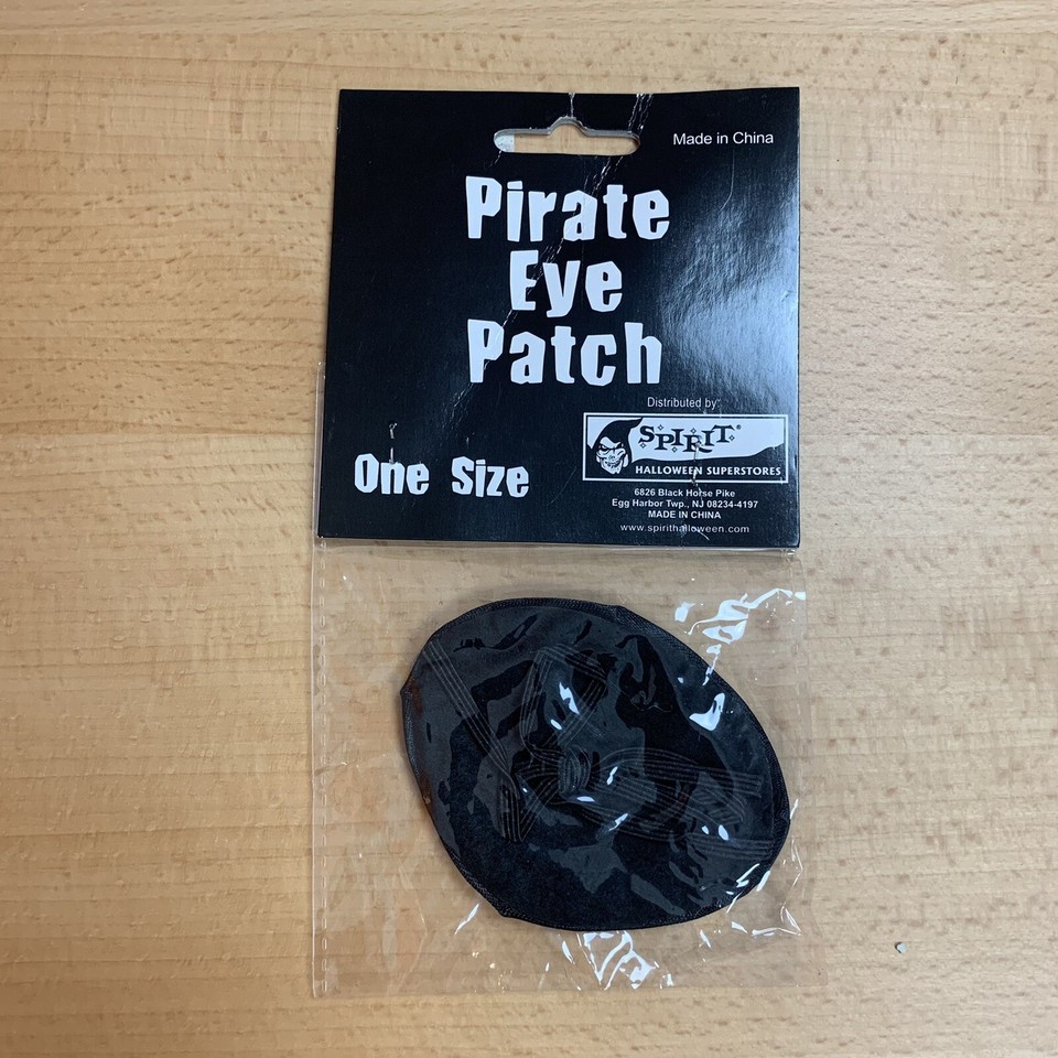 Spirit Halloween Pirate Eye Patch Costume Accessory Blackbeard ONE SIZE ...
