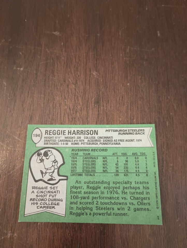 1978 Topps #194 Reggie Harrison (NRMT) | eBay
