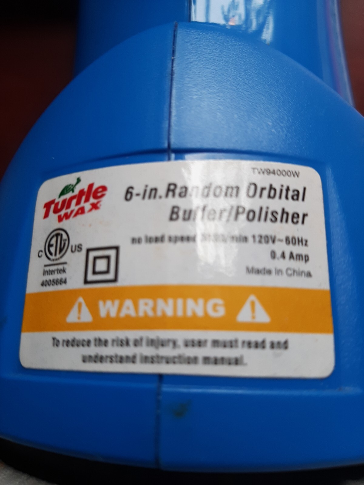 Turtle Wax Professional Orbital Polisher 120V 5-6 in TW94000W buffer ...