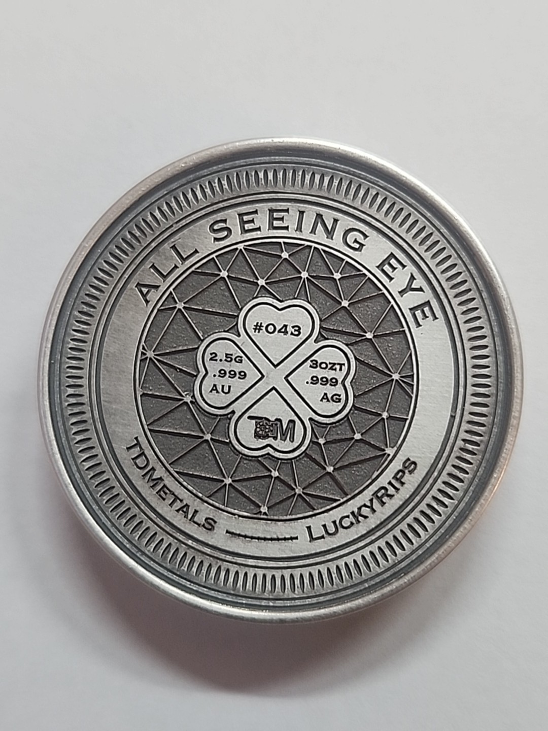 Lucky Rips ALL SEEING EYE 2.5g GOLD 3oz SILVER *SUPER LIMITED EDITION ...