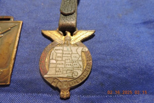 Old central States Insurance Pocket Watch Fob Merchants Life Burlington ...