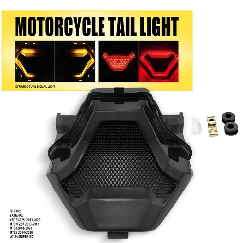 Integrated LED Tail Light Brake Turn Signal For Yamaha R3 FZ07 MT03 ...