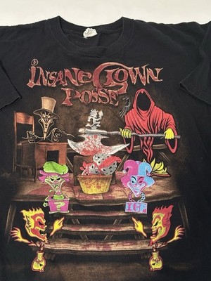 Vintage Insane Clown Posse ICP T Shirt Mens XXL 2XL Black Psychopathic ...