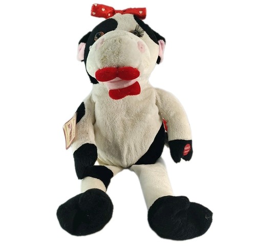 Rare Chantilly Lane Cow Sings Bessa Mae 19" Vtg With Tag Plush Stuffy ...