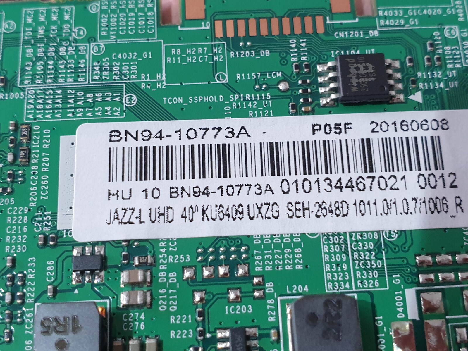 MAIN BOARD MB FOR SAMSUNG UE40KU6400U TV BN41-02528A BN94-10773A SCREEN ...