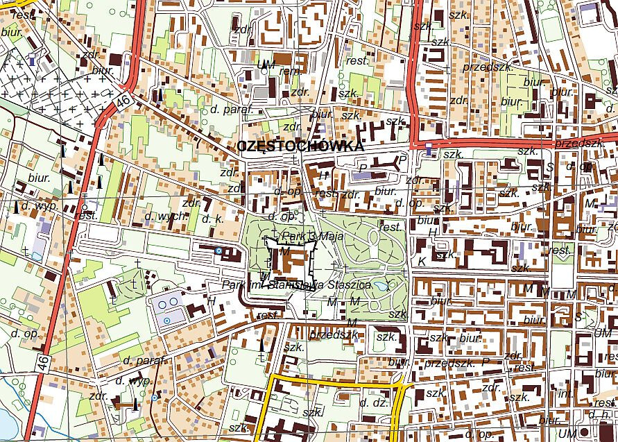 Polish Topographic Map Czestochowa Tschenstochau 1:25,000 - 2023 ...