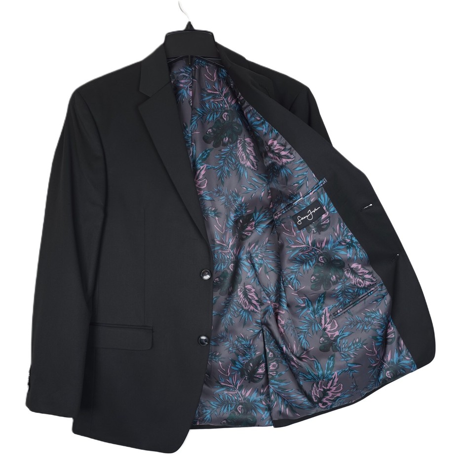 Sean John Men's Classic-Fit 2-Piece Suit Black Solid 48R 38x30 NWT | eBay