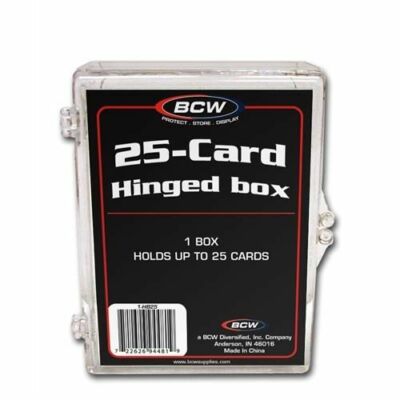 (Pack of 6) BCW 25-Card Hinged Plastic Boxes Holders / Cases For ...