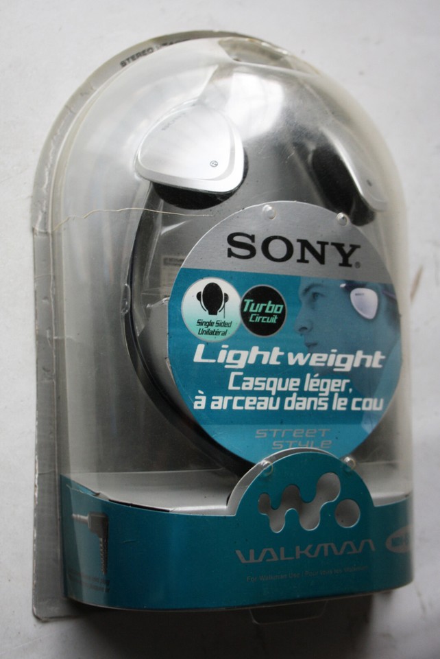 SONY 2004 WALKMAN LIGHT WEIGHT STREET STYLE STEREO HEADPHONES MDR-G54LP ...