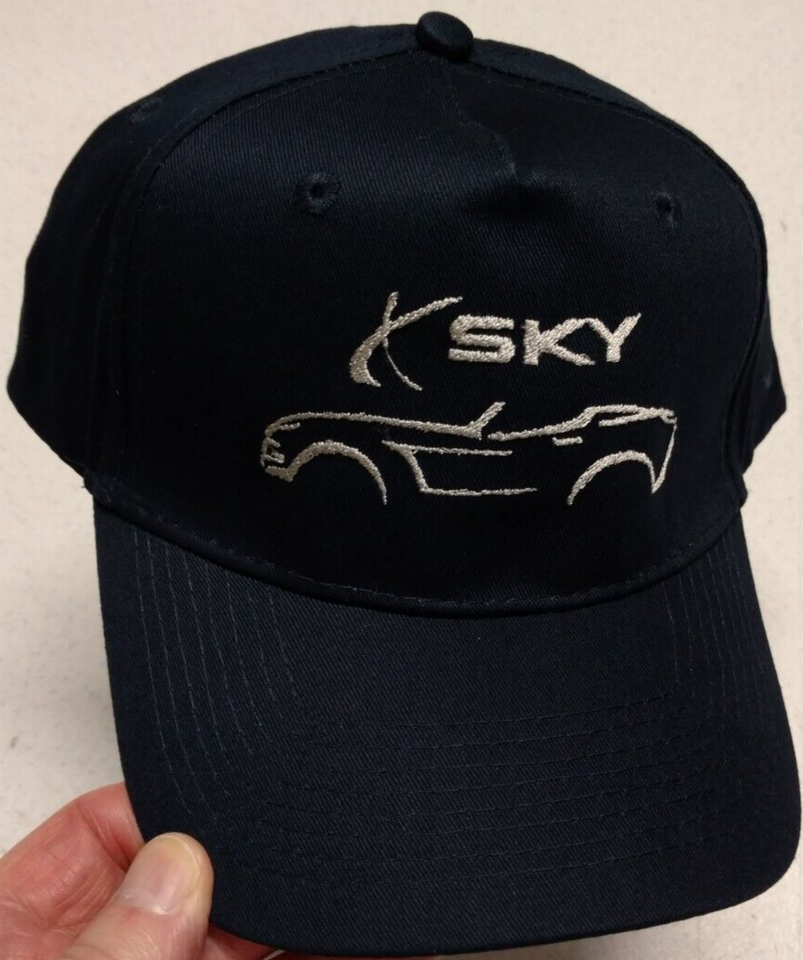 Saturn Sky Kappa Black Hat Custom Embroidered Silver New!- Port & Co. 5 ...