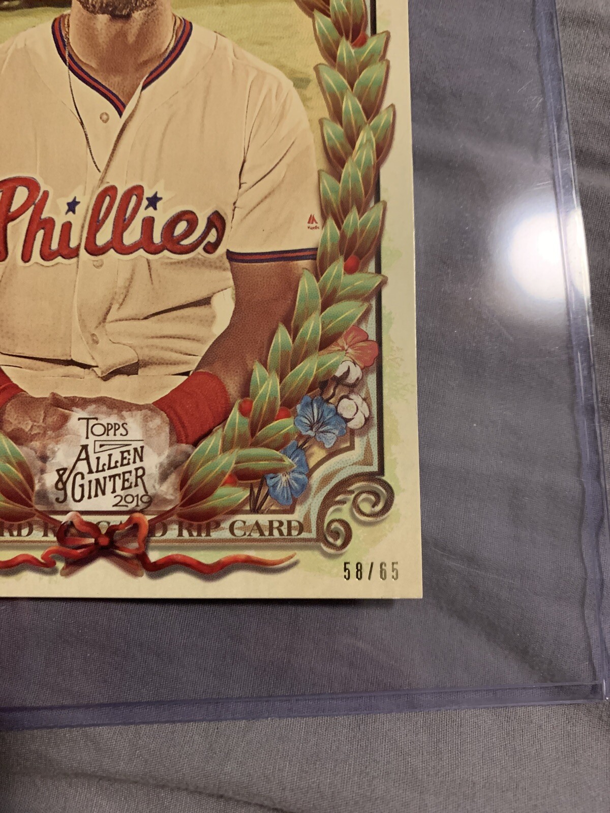 2019 Bryce Harper Box Topper Allen & Ginter Rip Card Ripped 58/65 Rare ...