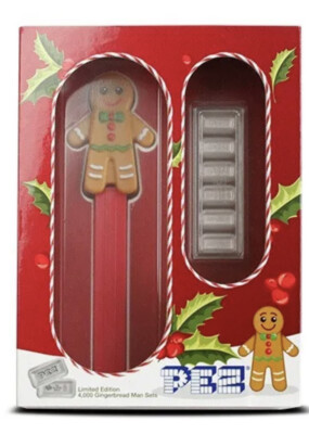 PAMP 5-gm Silver PEZ Wafers 6-pc Set w/Gingerbread Dispenser * 4000 ...