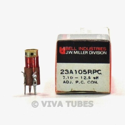 NOS NIB Vintage Miller 23A105RPC Adjustable P.C. Coil 7.10-12.5uH | eBay
