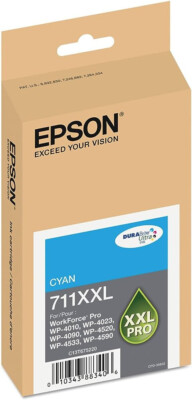 GENUINE Epson 711XXL Cyan Ink for WorkForce Pro WP-4010 WP-4090 WP-4520 ...