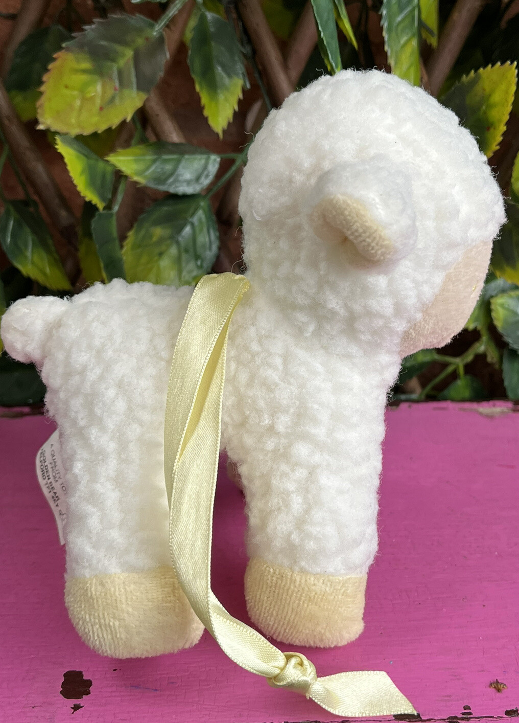 Baby Lamb Pram Swing Toy Woolly Lamb Plush Vintage By Golden Bear VGC ...