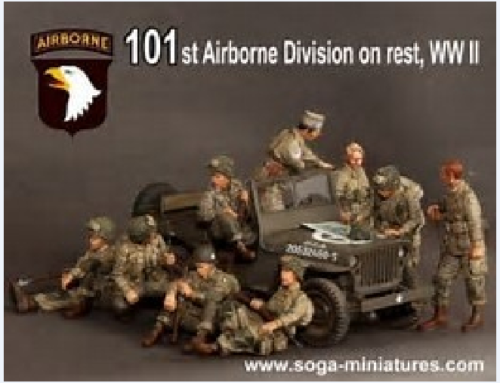 1:35 WWII the US 101st Airborne Division 9 people (NO CAR) Resin Kit ...