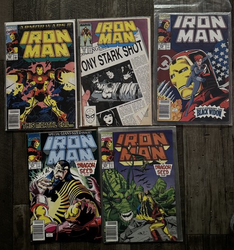 Iron Man #243, #265, #274, #275, #276 (Marvel Comics February 1991) Lot ...