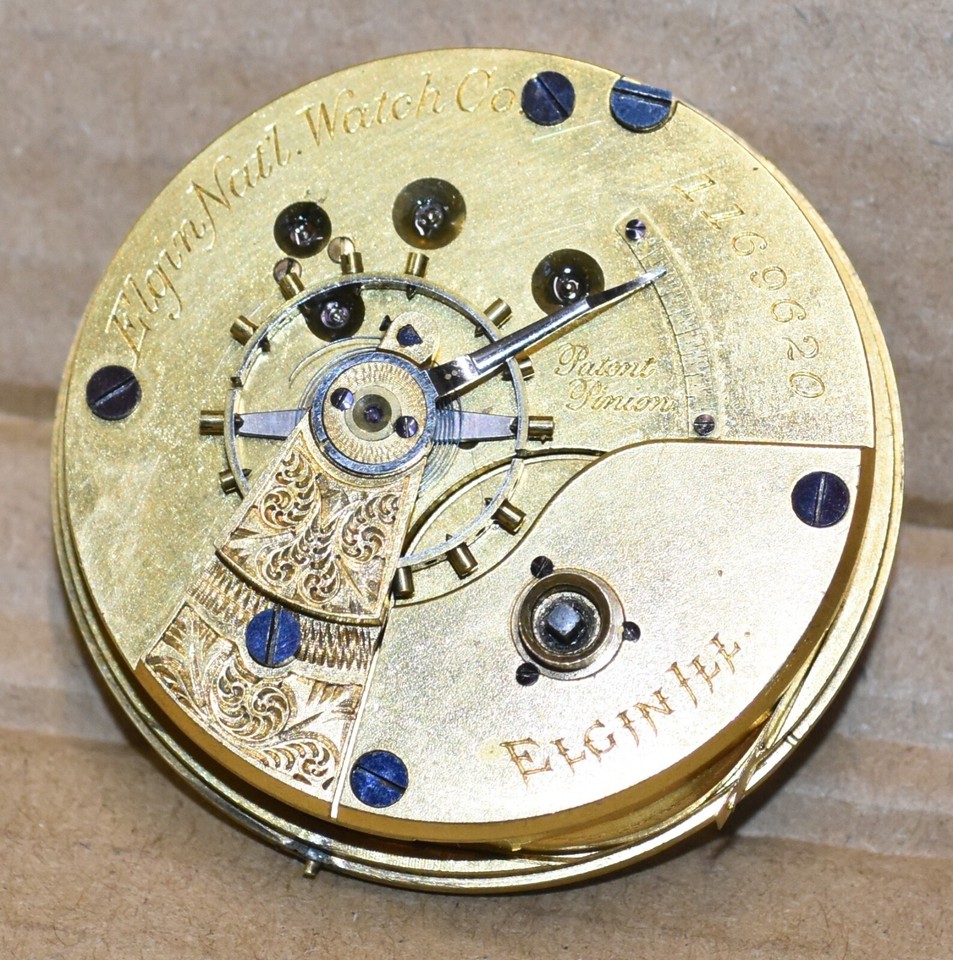 Elgin Key Wind Key Set 18 Size 11 Jewel Pocket Watch Movement for Parts ...
