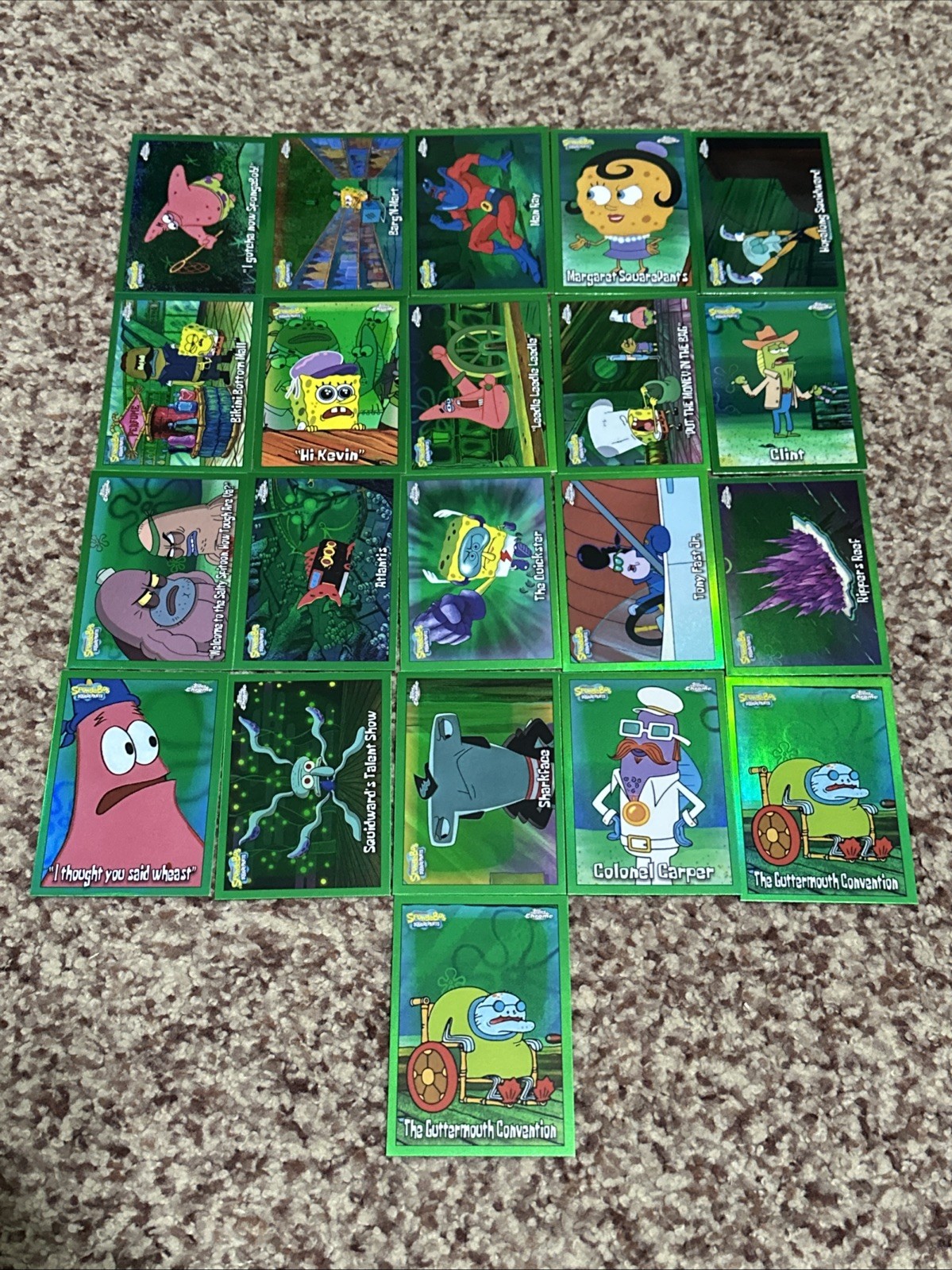 2025 Topps Chrome SpongeBob Lot X21 Green Kelp Refractor | eBay