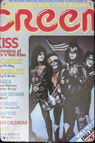 KISS Creem Magazine Cover Tin Metal Vintage Poster 8"x12", Ace, Peter ...