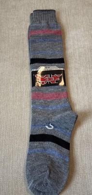 VTG Womens Mens Knee High Socks Multicolored Striped Orlon Acrylic ...