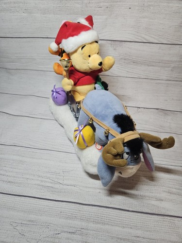 Winnie the Pooh Tigger Eeyore Plush Christmas Sleigh Ride w/ Music ...
