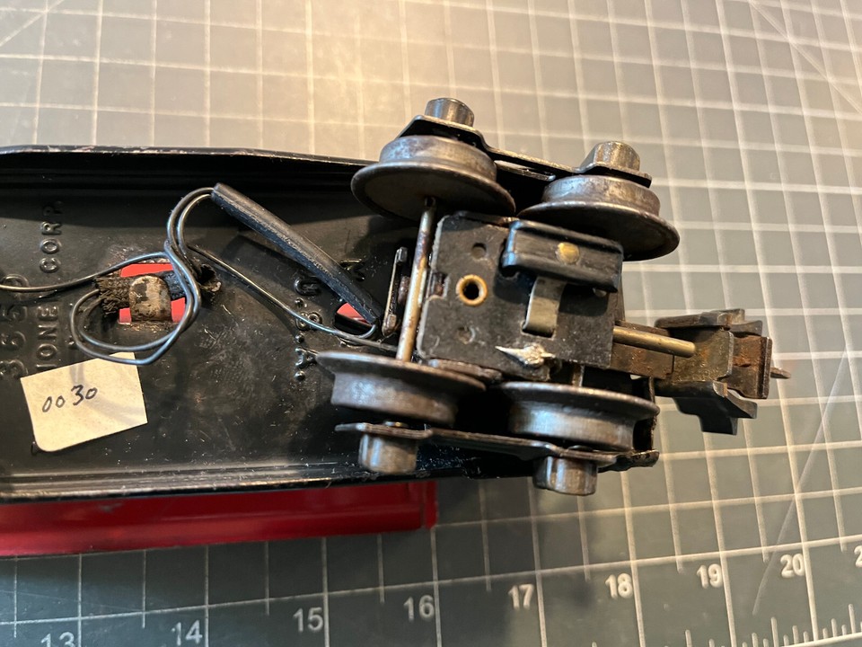 Lionel Train PreWar 3659 Black Red Operating Side Dump Coal Car ...