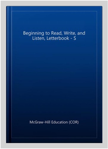 Beginning to Read, Write, and Listen, Letterbook 6 (S) by McGraw Hill ...