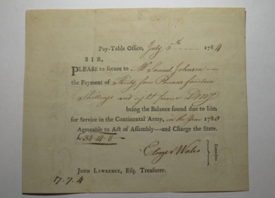 William Samuel Johnson Signature