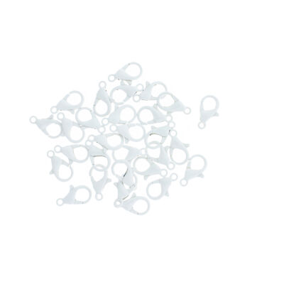 White Enamel Lobster Clasps 14mm x 8mm - 10 Clasps - FF285 | eBay