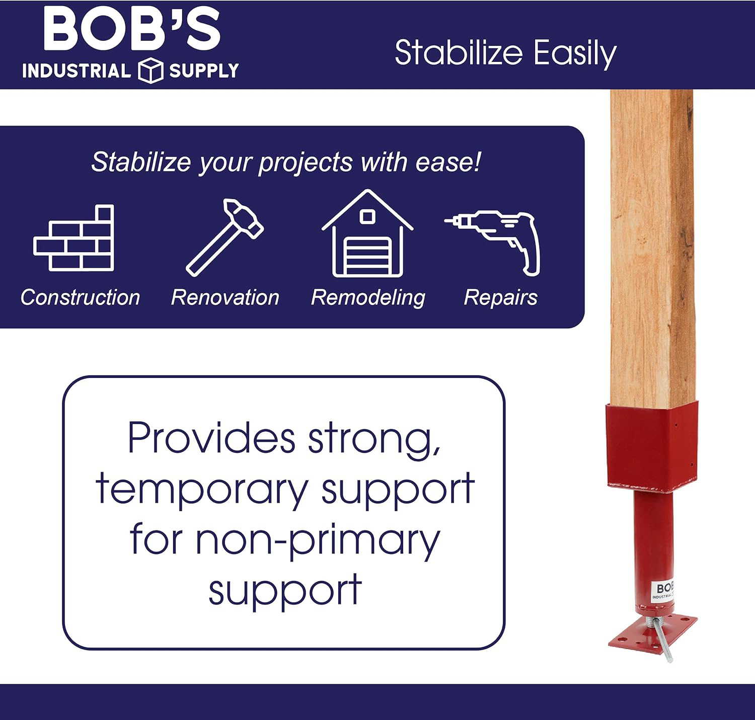 BISupply Screw Jack Post 1 Pack - Temporary House Jacks for Leveling ...