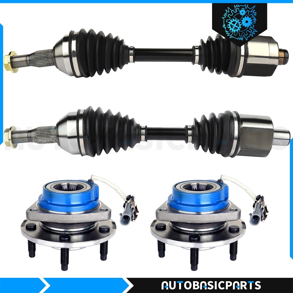 For 2000-2009 Chevy Impala Front Left Right 4 Pcs Wheel Hubs & CV Axle ...