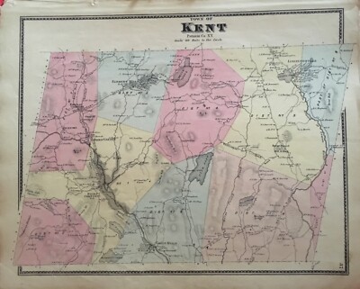 Town of Kent, New York Antique Original Map Beers, Ellis, Soule 1867 | eBay