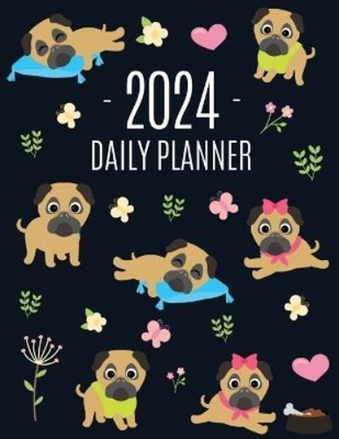 Happy Oak Tree Press Pug Planner 2024 (Poche) | eBay