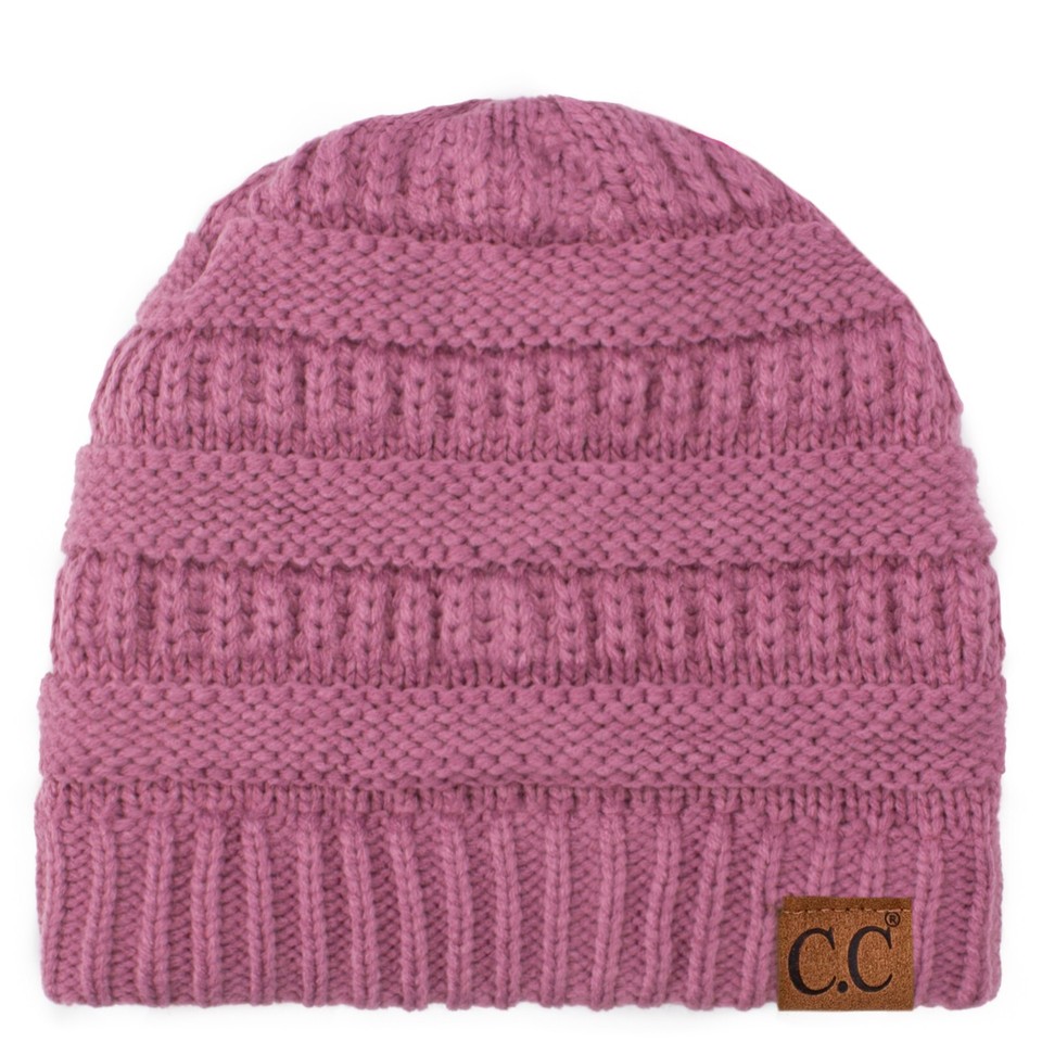 Brand New CC Beanie Womens Cap Hat Skully Unisex Slouch Color Cable ...