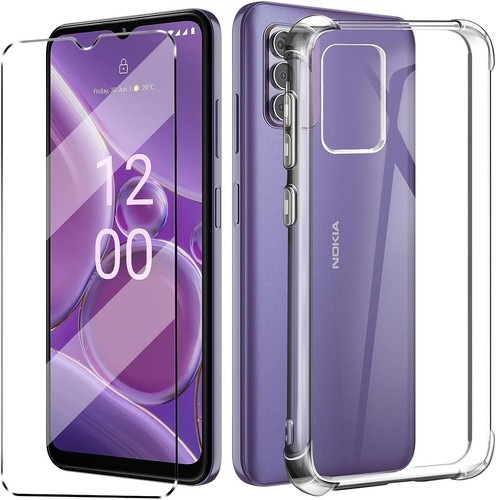 For Nokia G42 Case, Clear Silicone Shockproof Gel Phone Cover Screen ...