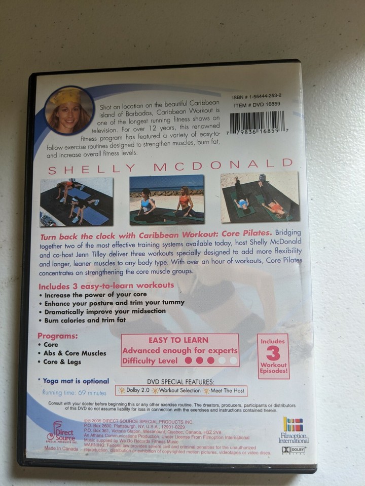 Shelly Mcdonald Carribean Workout Core Pilates [DVD] 779836168597| eBay
