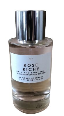 ***TRU FRAGERANCE LE MONDE GOURMAND ROSE RICHE HAIR AND BODY MIST 3.4 ...