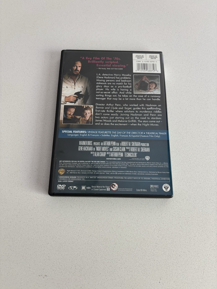 Night Moves DVD Gene Hackman Susan Clark Jennifer Warren 12569688728| eBay