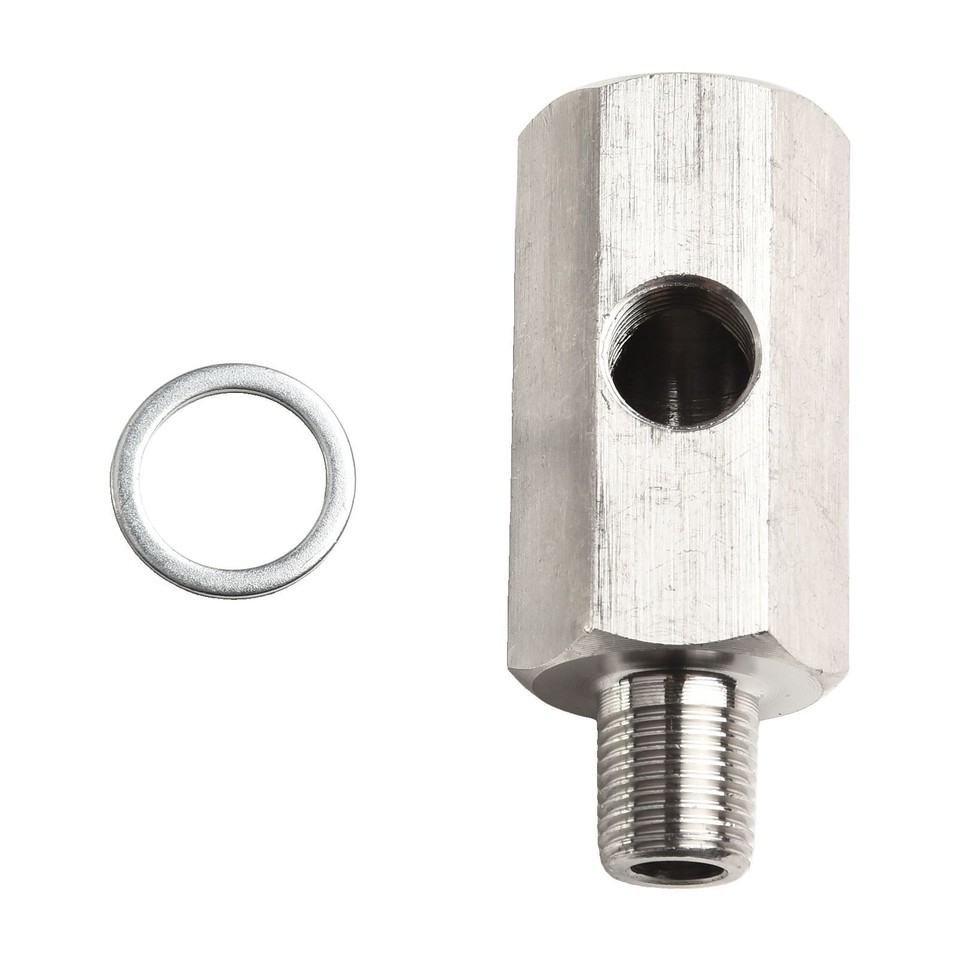 1/8inch BSPT Oil Pressure Sensor Tee To NPT Fitting Turbo Supply Feed ...
