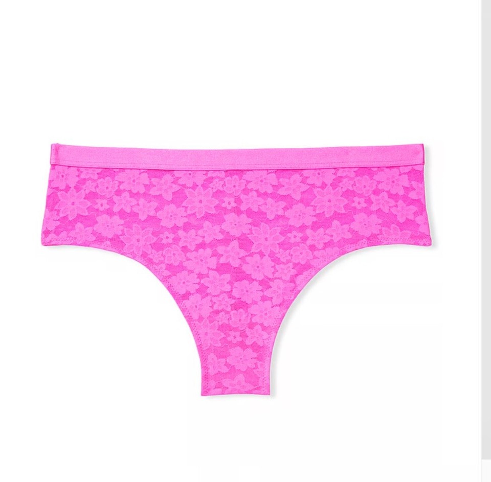 Victoria Secret VS PINK Cheeky Panty High Leg Pink Floral Soft Stretch ...