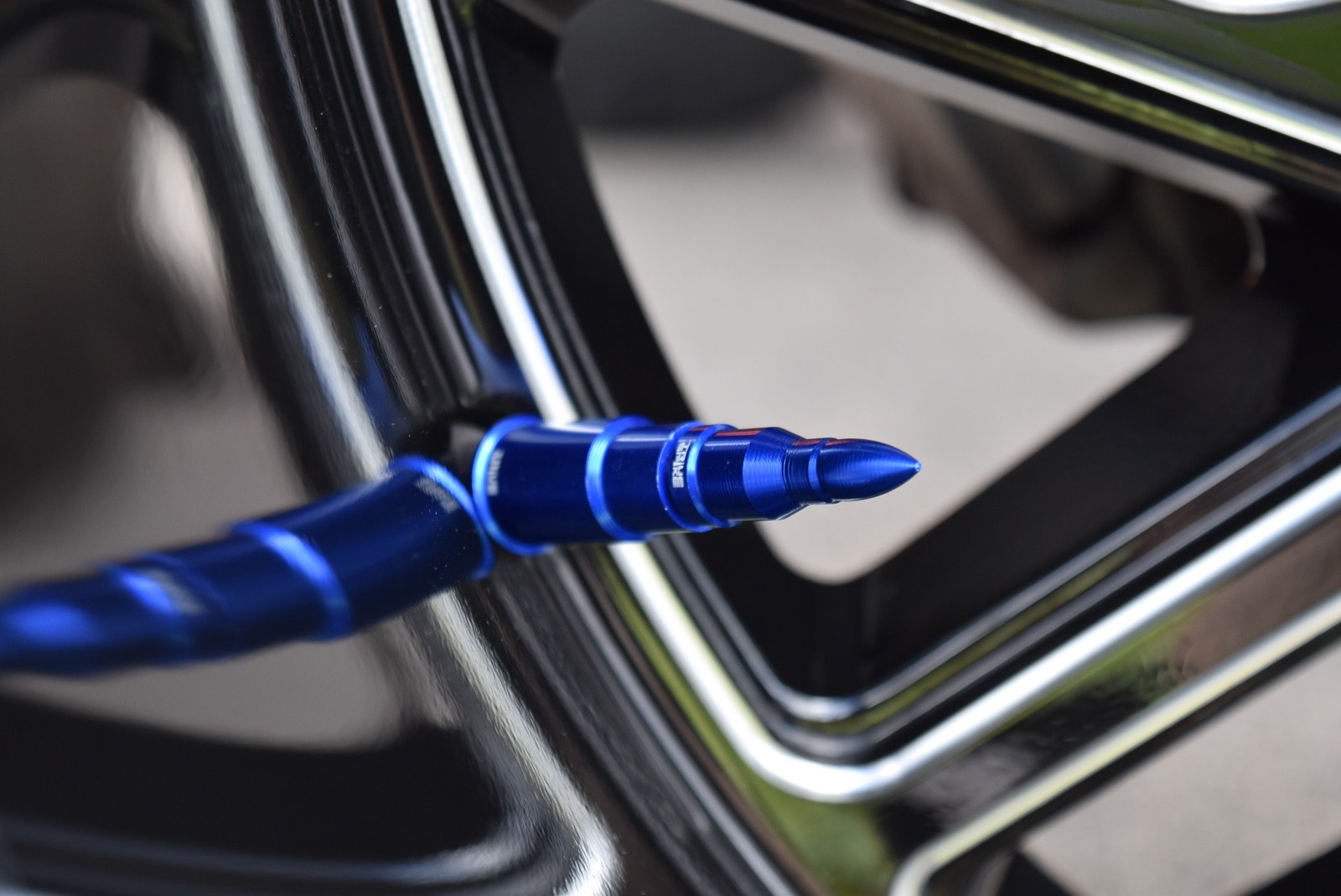 4 TRUE SPIKE BLUE BULLET TIRE WHEEL AIR VALVE STEM CAP COVER FOR DODGE ...