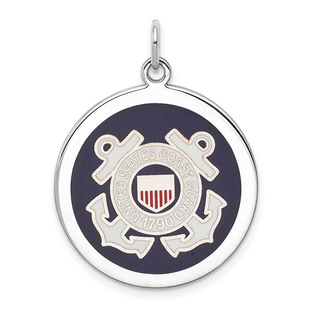 US Coast Guard Disc Rhodium-plated Sterling Silver | eBay