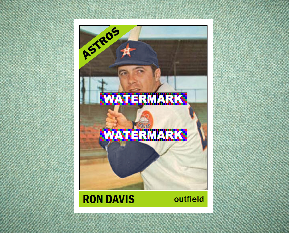 Ron Davis Houston Astros 1966 Style Custom Baseball Art Card | eBay