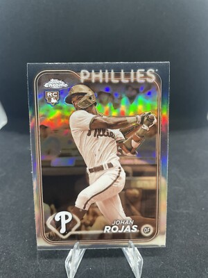 2024 Topps Chrome Johan Rojas #273 Sepia Refractor RC Phillies | eBay