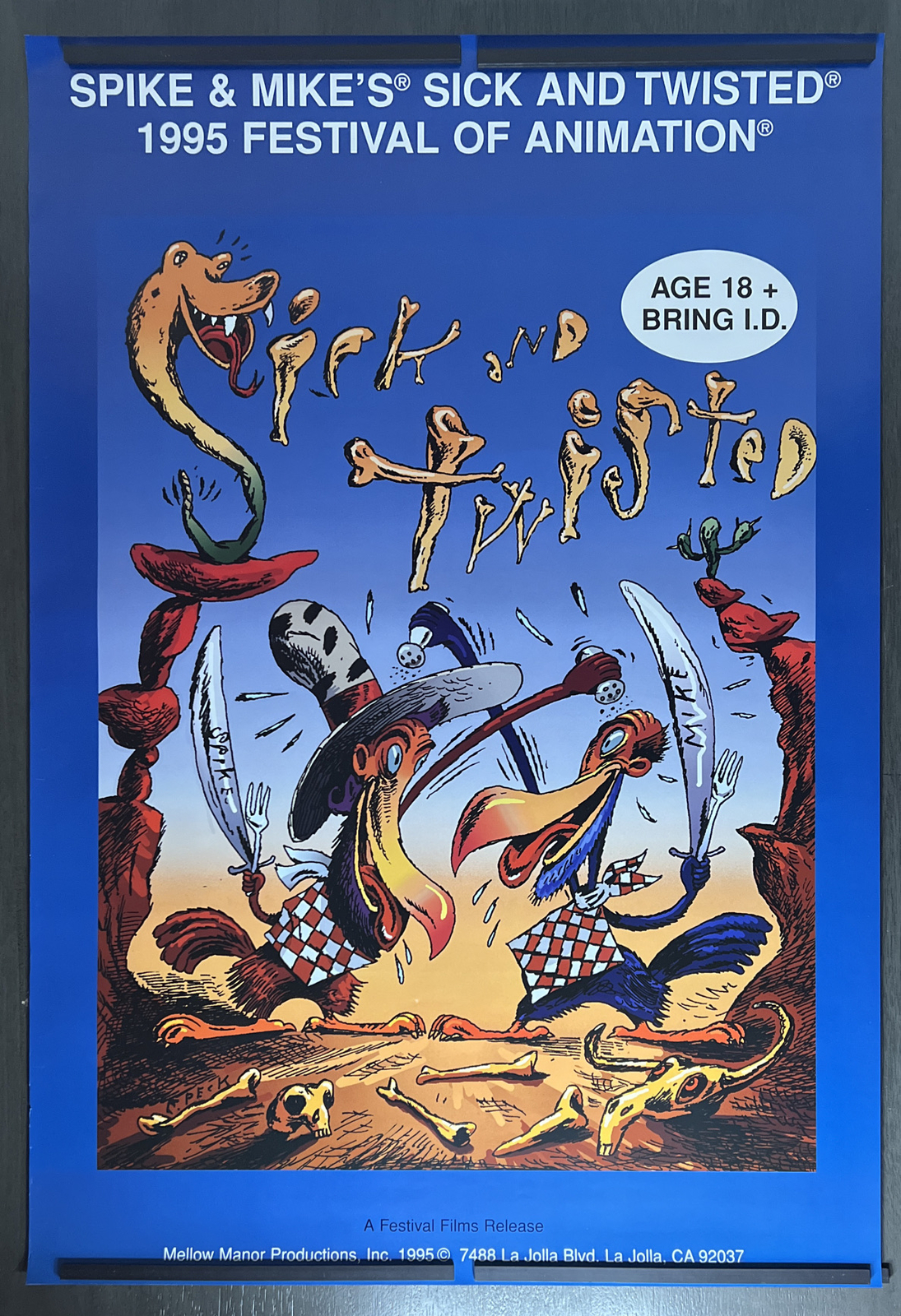 SPIKE & MIKE'S SICK AND TWISTED 1995 FESTIVAL OF ANIMATION Poster ...